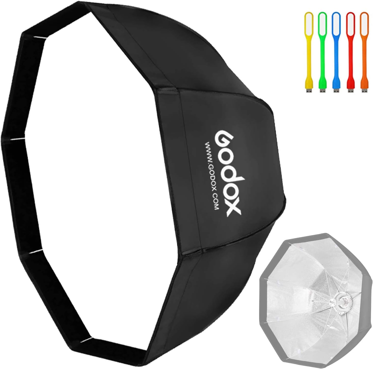 Amazon.com : Godox SB-UE 47.5"/120cm Octagon Softbox Kit, Octa Foldable ...