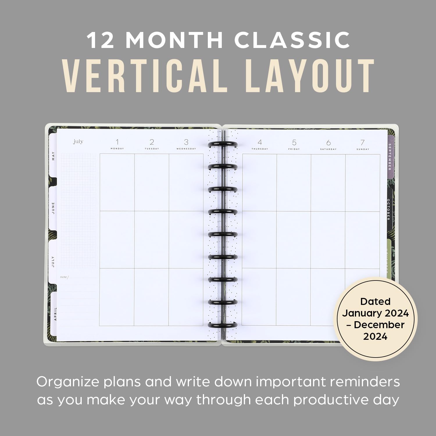 Snapklik.com : Happy Planner Disc-Bound 12-Month Planner, January ...