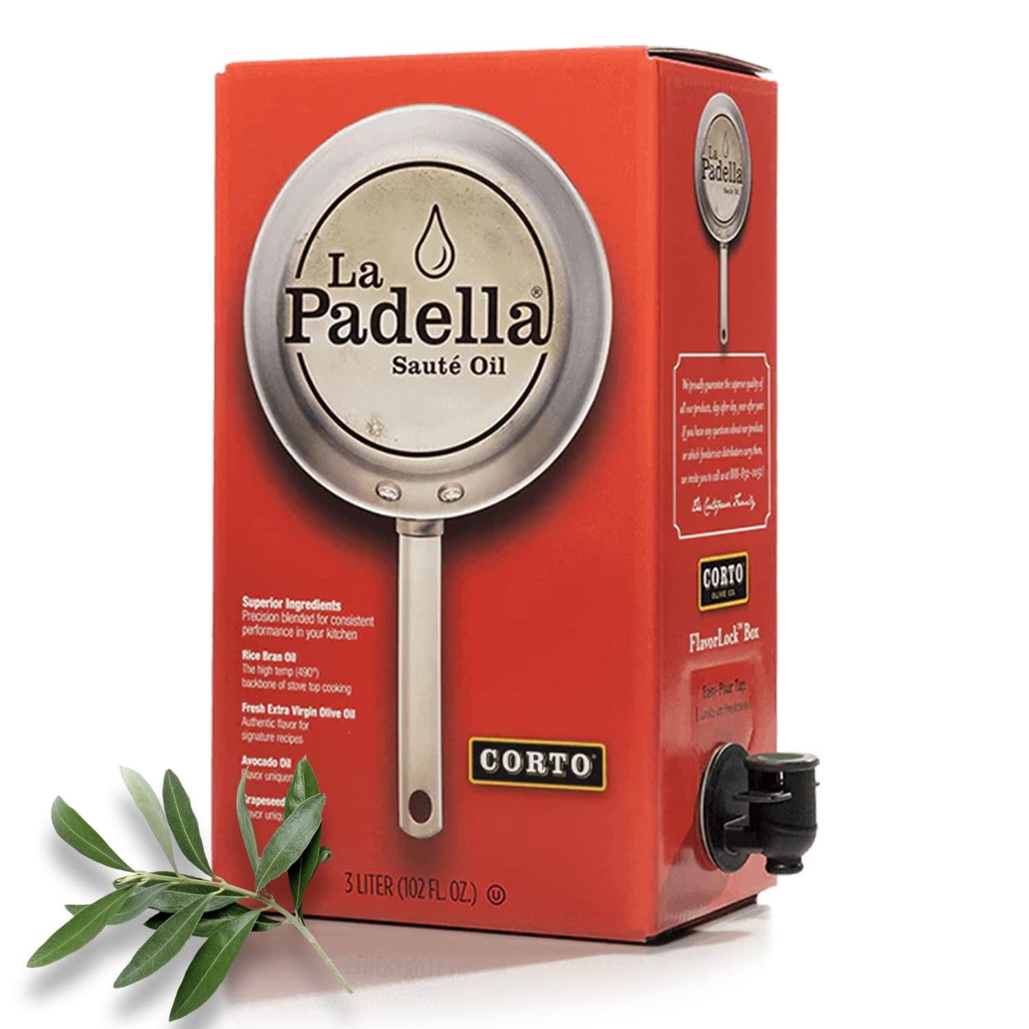 Corto La Padella Aceite salteado Mezcla de aceite de oliva virgen extra ...