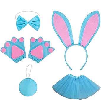 Amazon.com: Kids Bunny Costume, Easter Bunny Costume Set | Colorful ...