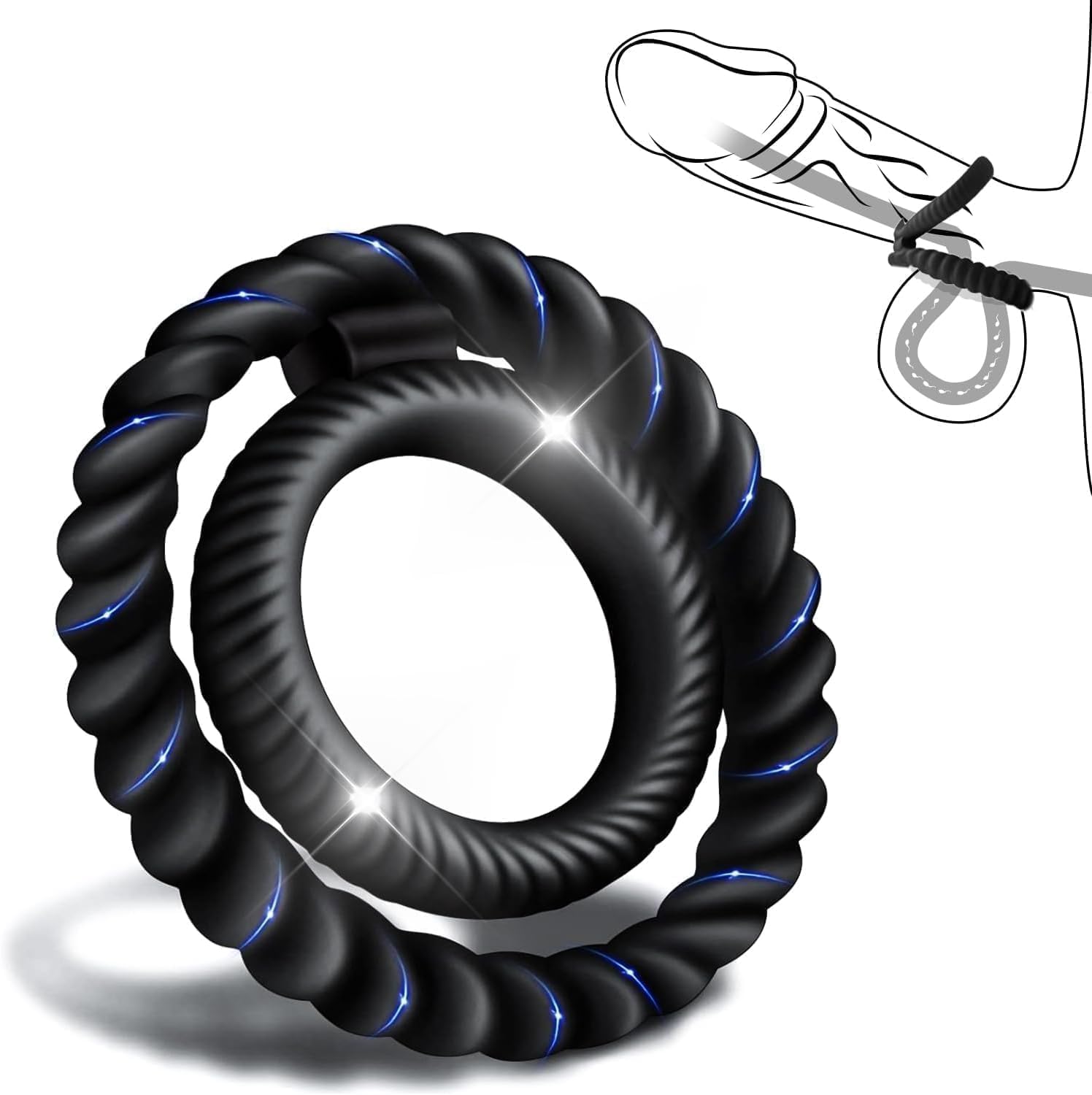 Amazon.com: 2025 Newly Male Silicone Rubber Toys for Couples Rings for ...