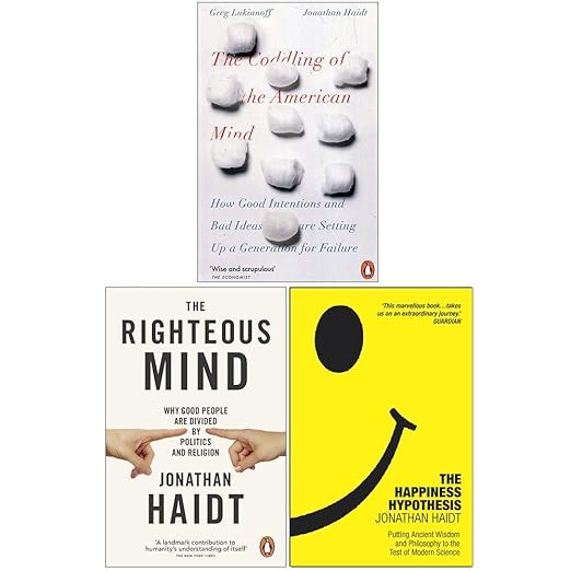 Jonathan Haidt Collection 3 Books Set (The Coddling of the American ...