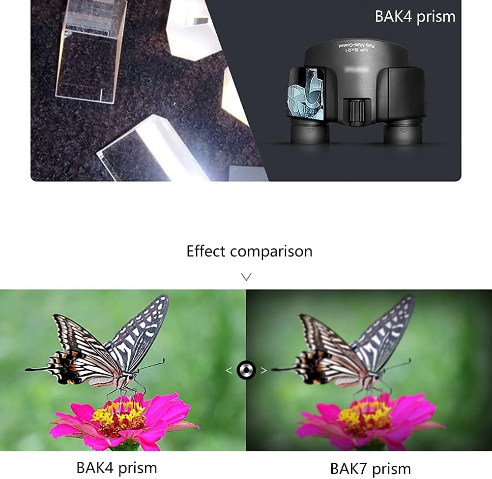 10×21 High-Resolution Compact Binoculars for Kids BAK-4 Prism FMC Lens ...