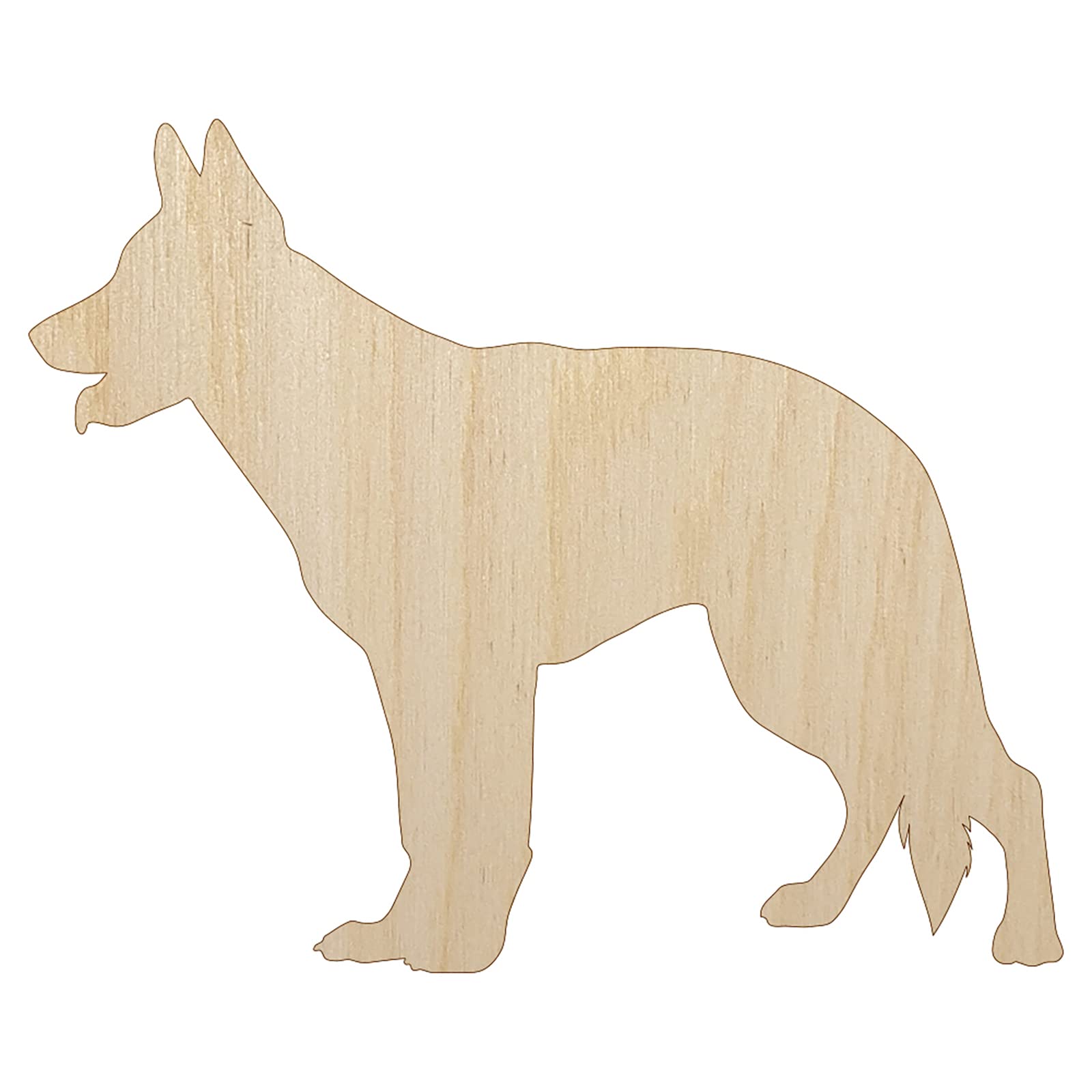Amazon.com: German Shepherd Dog Solid Unfinished Wood Shape Piece ...