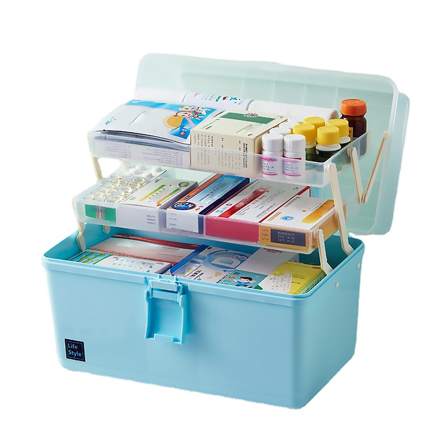 FOREVERIE Foldable Multi Tiers Extra Large Plastic Storage Box with ...