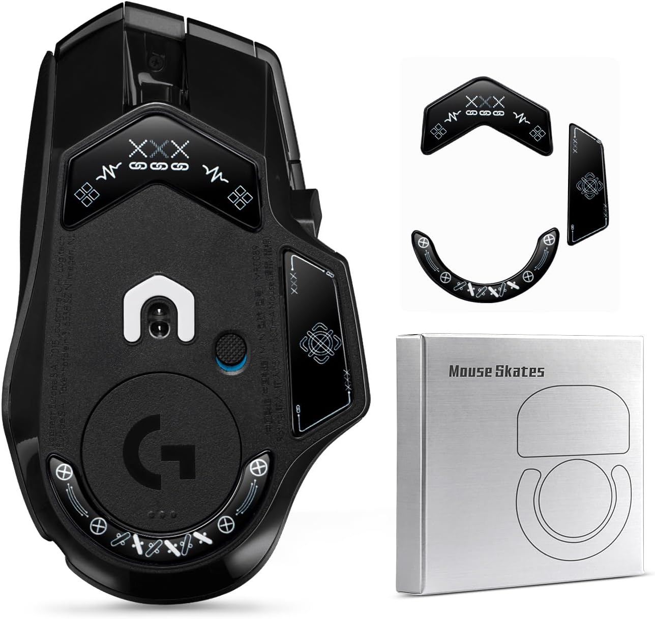 Amazon.com: yiodelu Durable Slimmer Toughened Glass Mouse Skates for ...