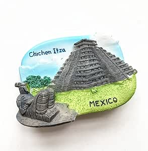 Amazon.com: Chichen Itza Pyramid Mexico Souvenir Resin 3D Fridge ...