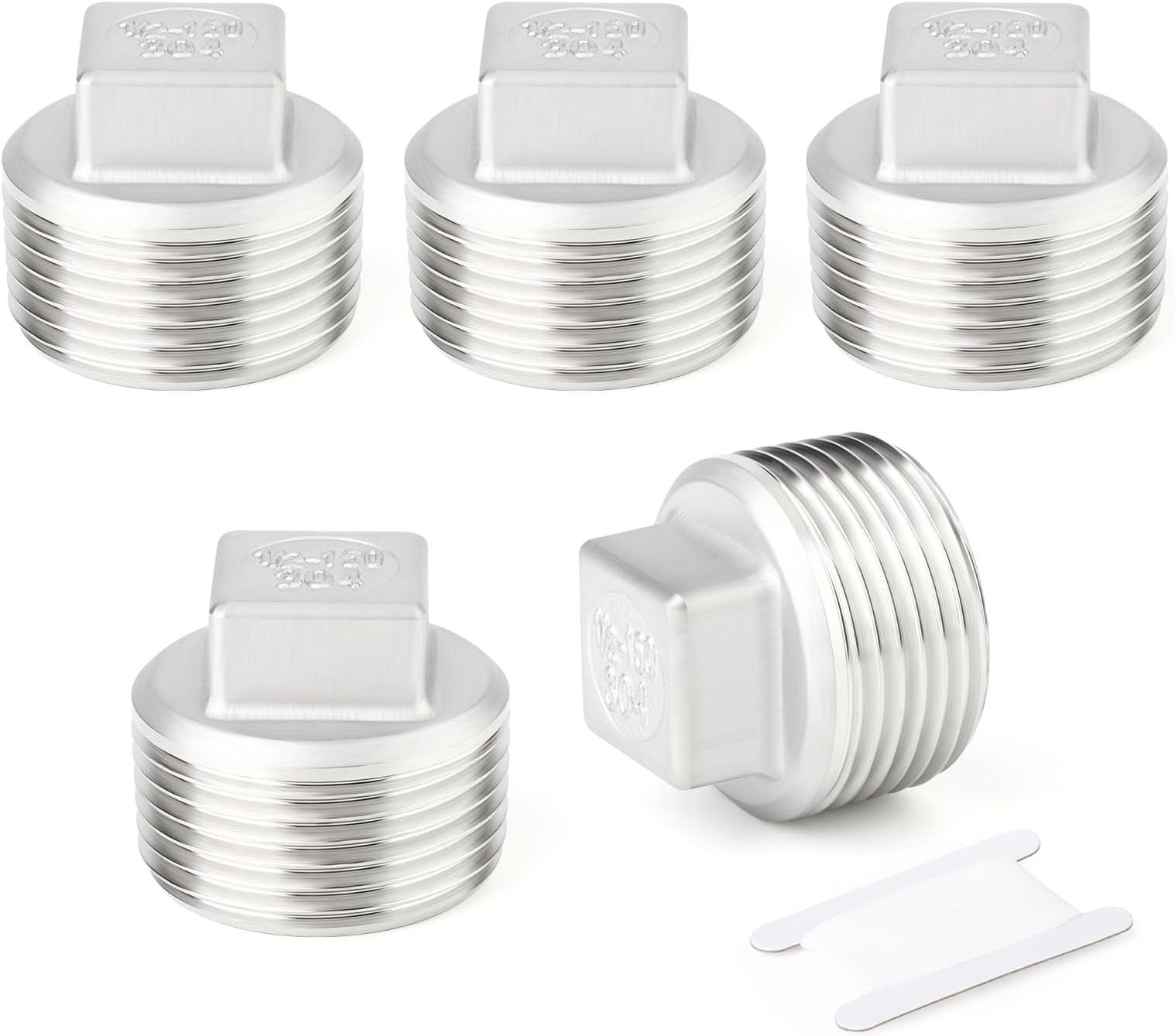 TAISHER 10PCS 304 Stainless Steel Outer Square Thread Socket Pipe Plug ...