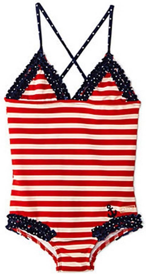 Amazon.com: Azul Swimwear Girls in The Navy One Piece 14 Multi ...