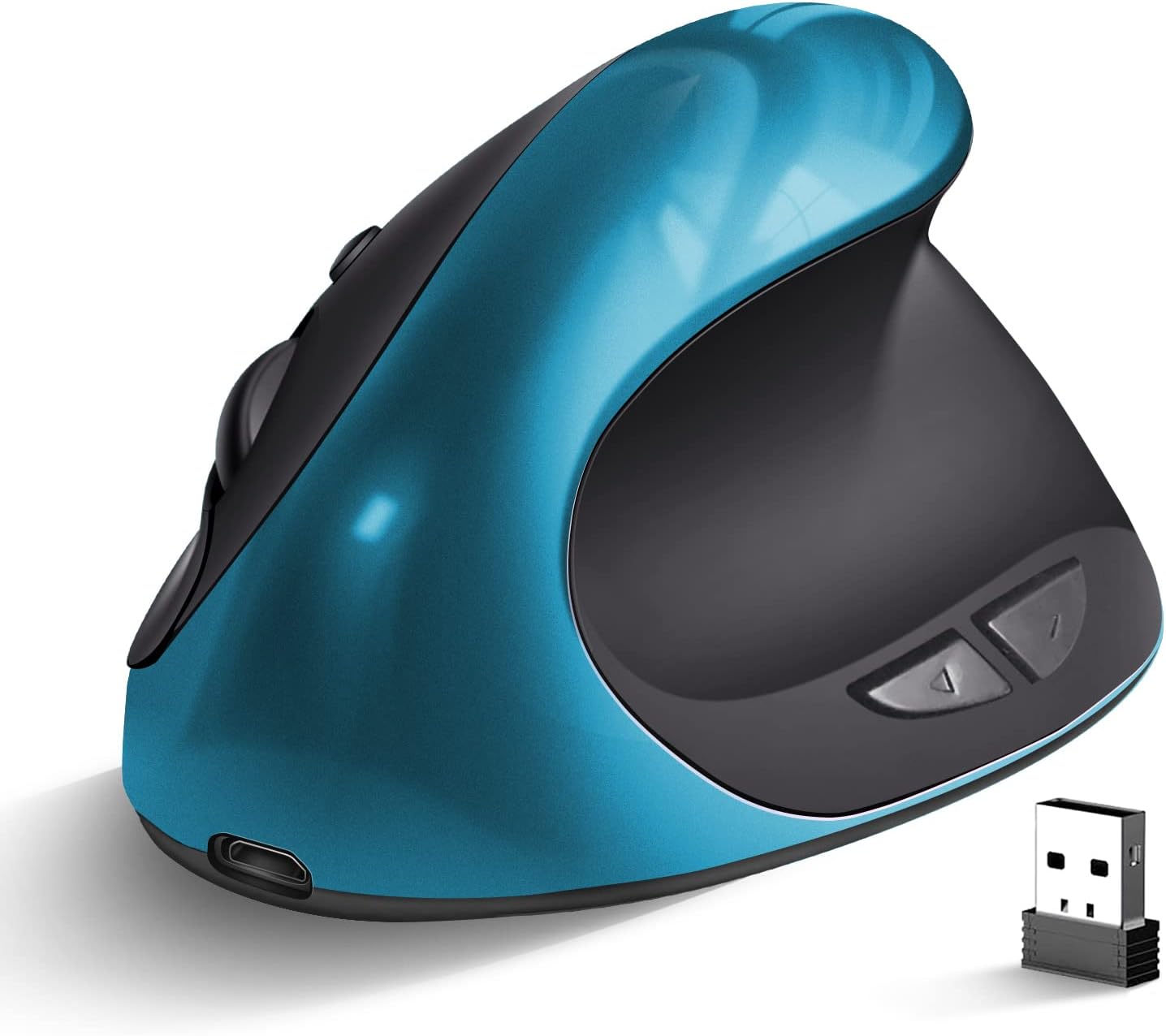 Woddlffy Mouse Ergonómico, Recargable inalámbrico Mouse Vertical con ...