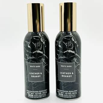 Amazon.com: WHITE BARN-Bath and Body Works 2 Pack LEATHER & BRANDY ...