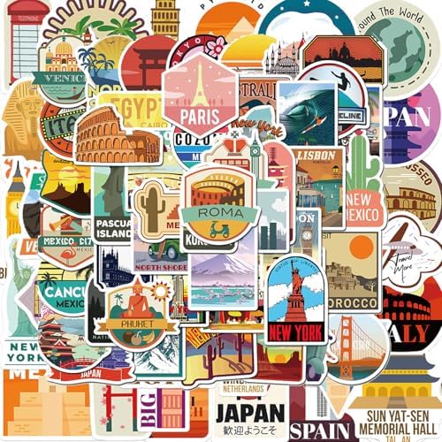 Amazon.com: Vinyl National Flag Country Map Stickers World Flag ...