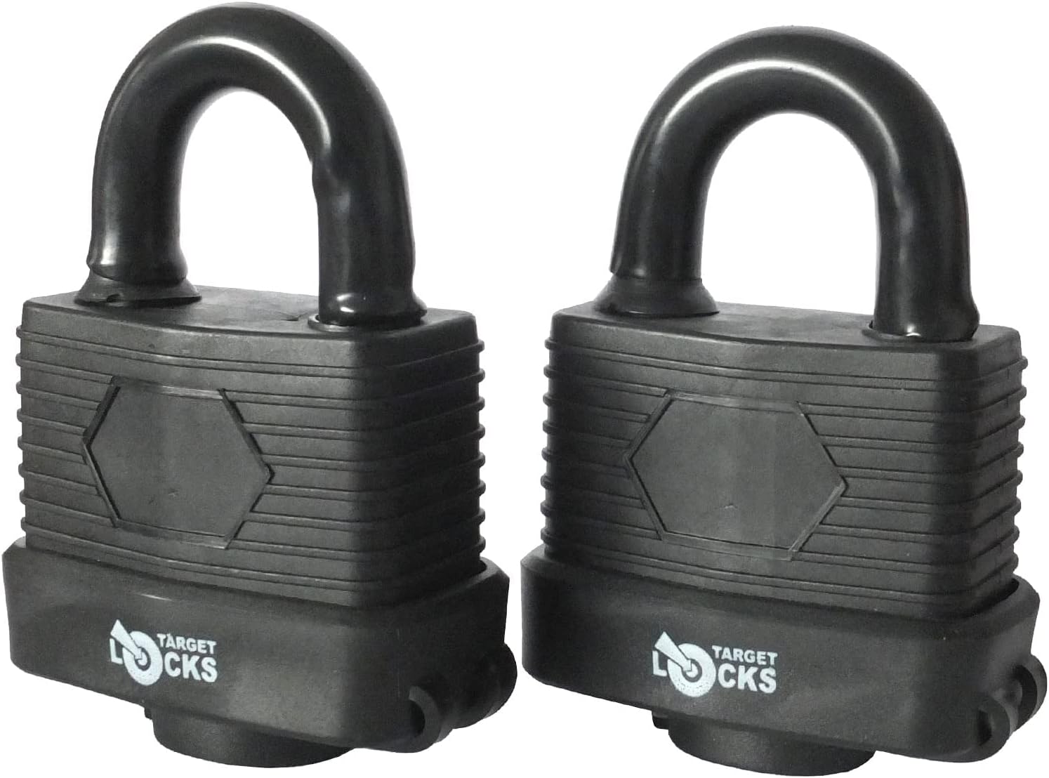 YBG Home™ 2 Pack Padlock with Key, Weatherproof Outdoor, Waterproof ...