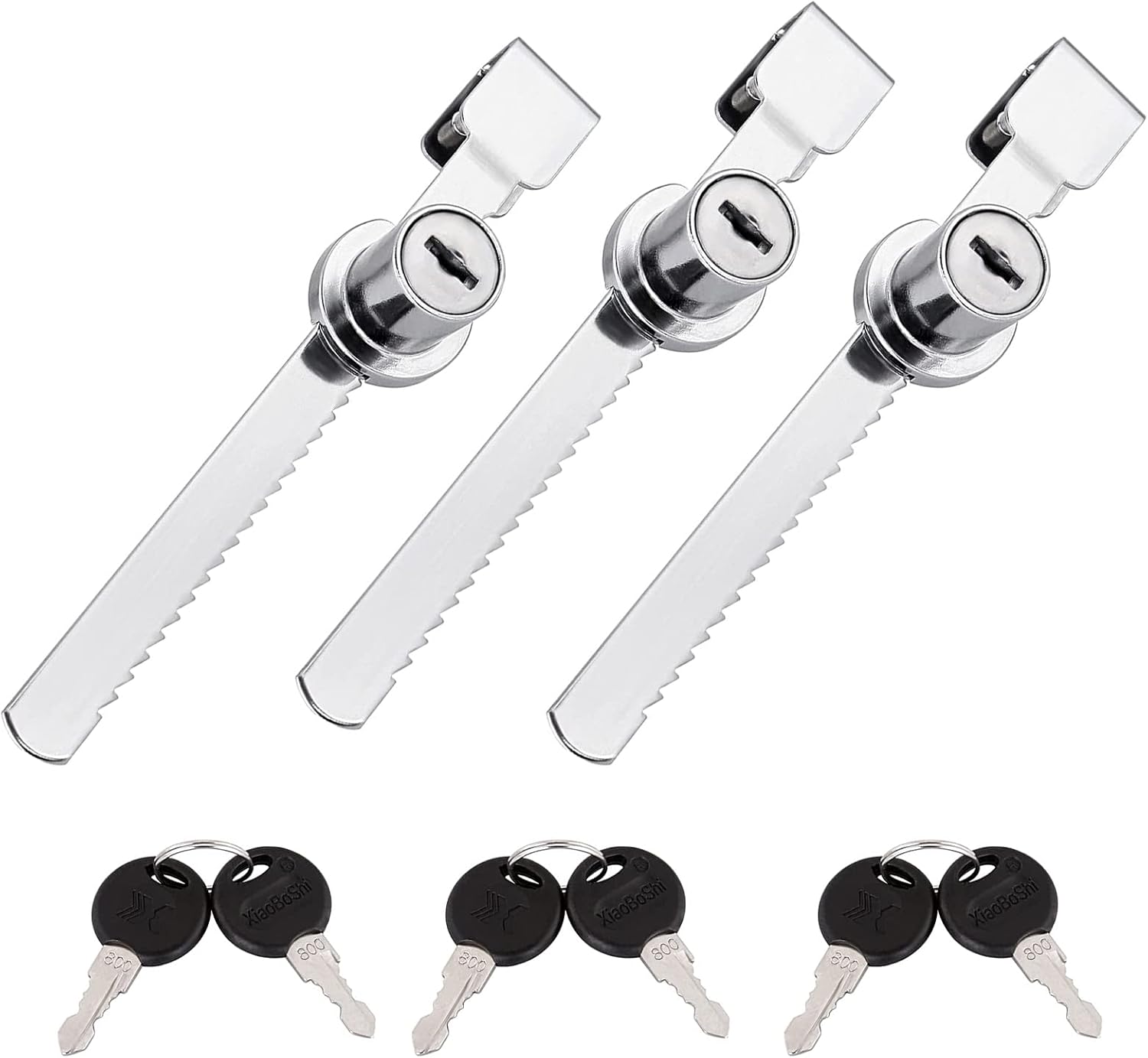 Sliding Glass Door Ratchet Lock with Chrome Finish, Keyed Alike, Drawer ...