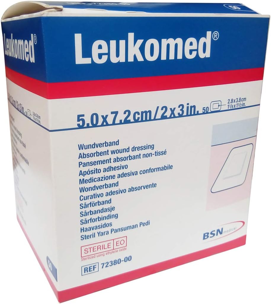 Leukomed Wound Dressing - 7.2 X 5cm - (50) : Amazon.co.uk: Health ...