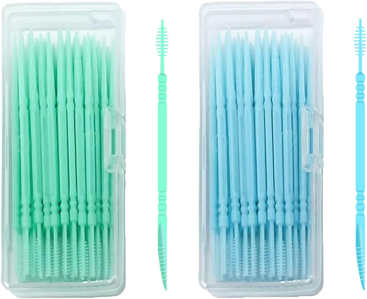 Amazon.com : Toothpicks,Tooth Picks Flossers with Bristles,Double-Side ...