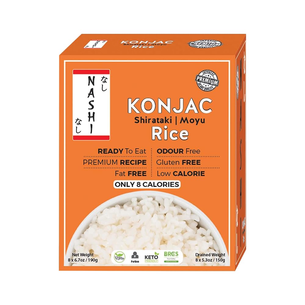 Amazon.com : Nashi Shirataki Konjac Moyu Rice - Low Fat, Glucomannan ...