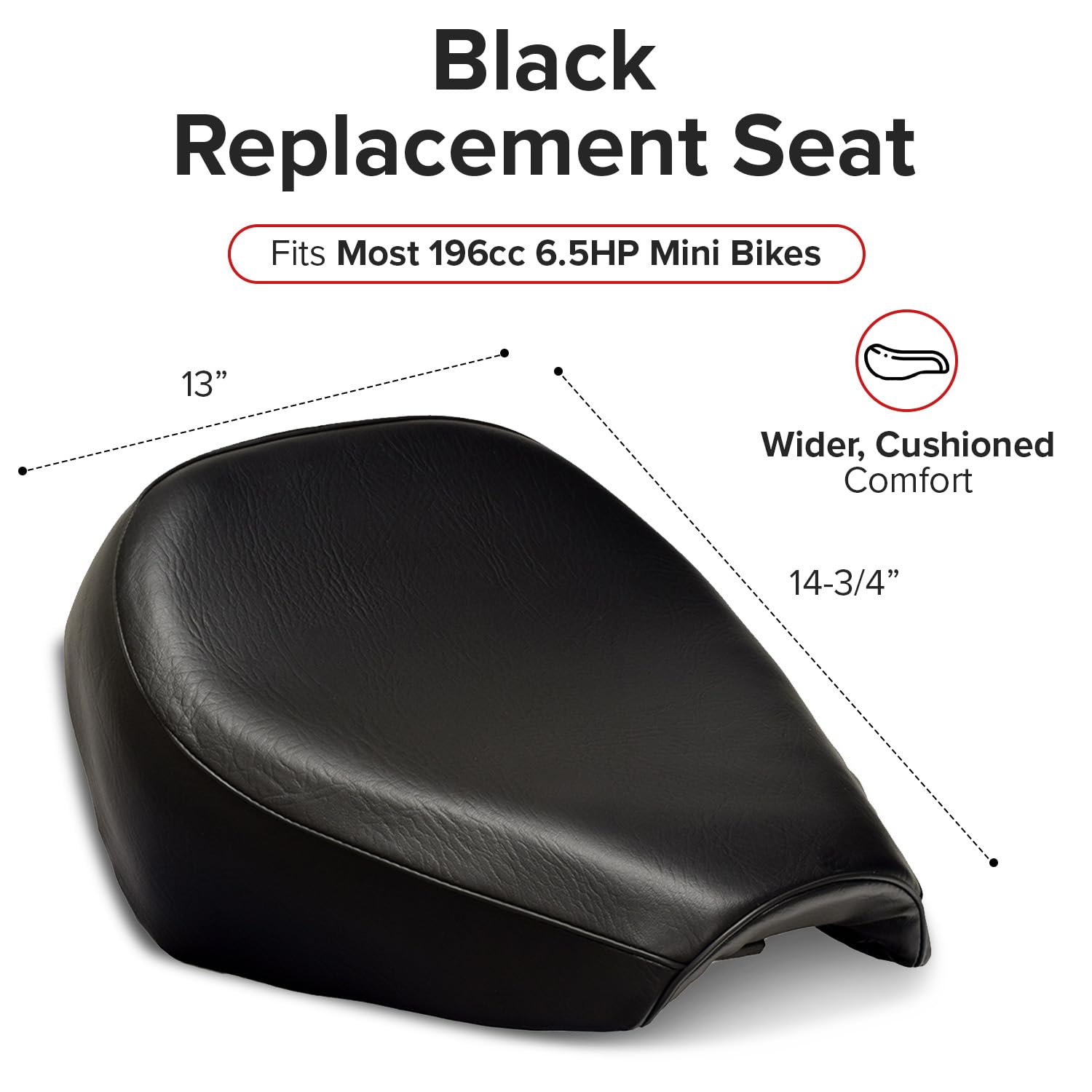 Snapklik.com : AlveyTech Black Seat For Baja Mini Bike MB165 & MB200
