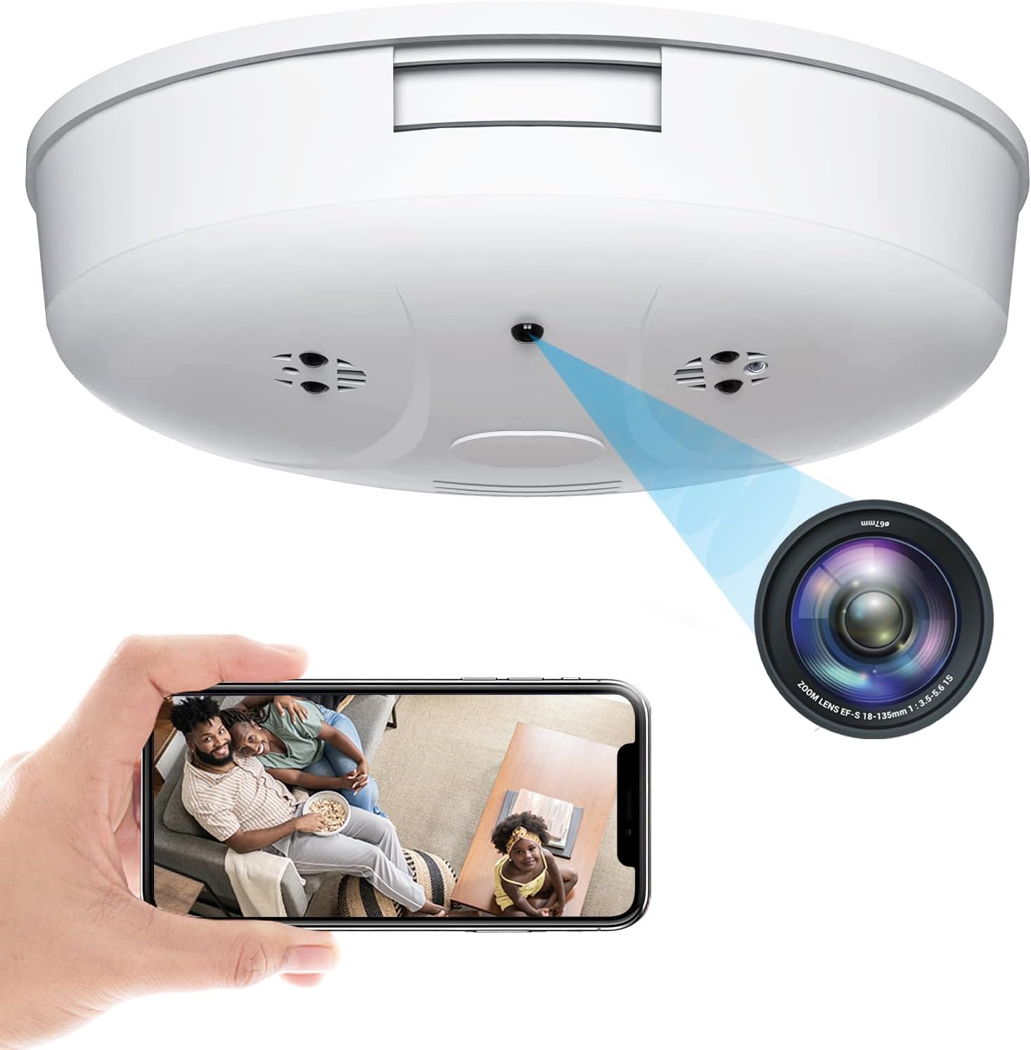 Amazon.com : TANGMI Hidden Camera Smoke Detector 1080P HD Wireless WiFi ...