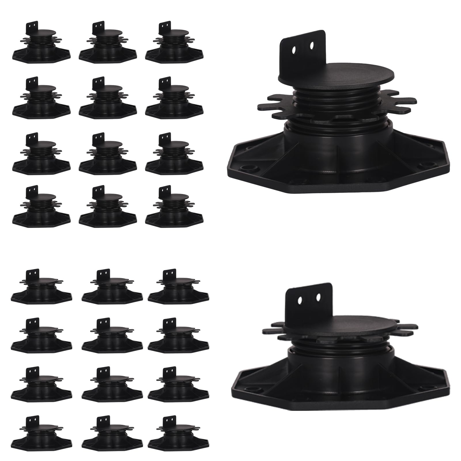 24Pack Decking Pedestal Adjustable,Plastic Decking Feet Decking Riser ...