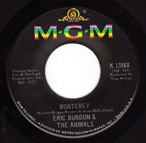 Eric Burdon And The Animals - Monterey/Ain't That So (NM 45 rpm ...