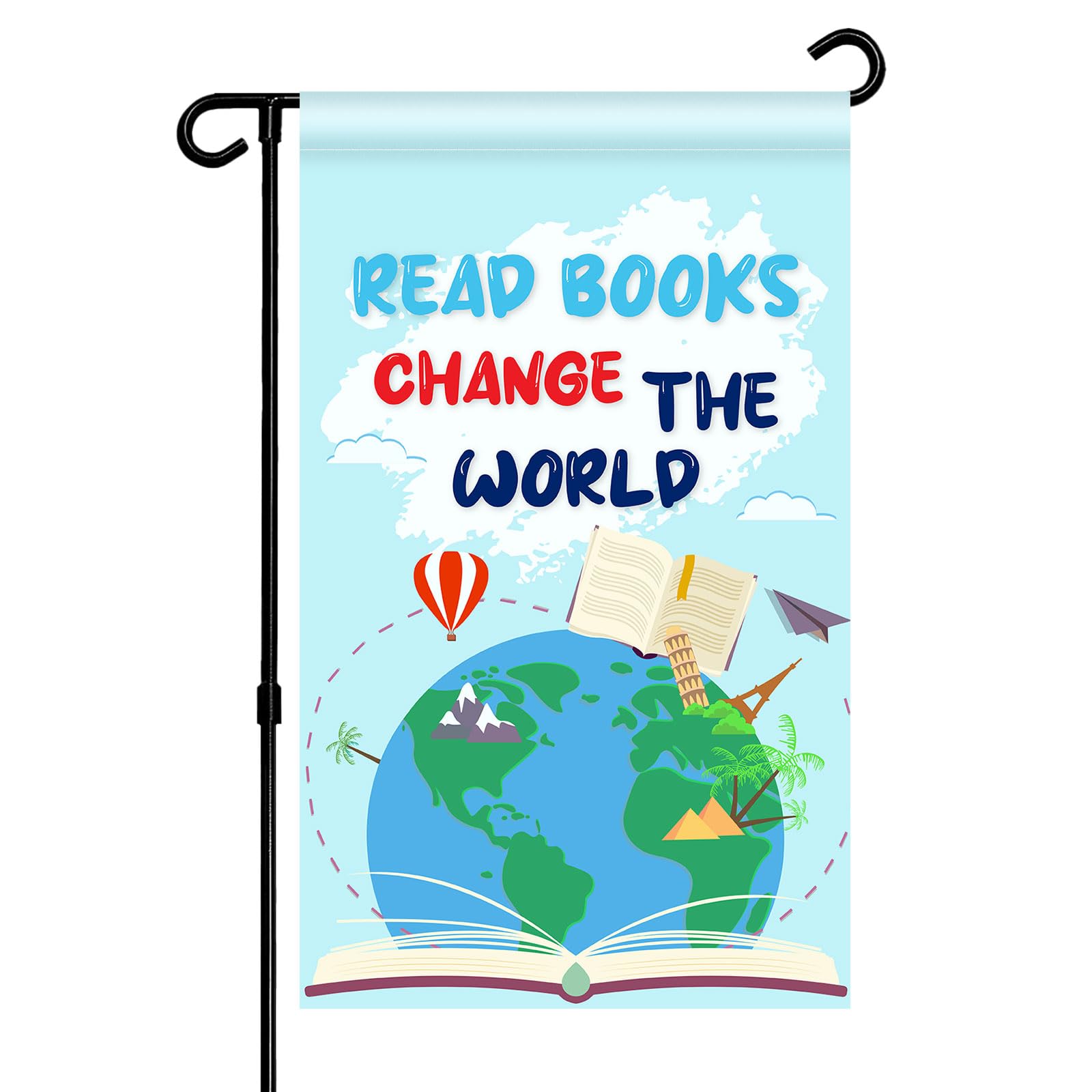 Amazon.com : RoadSea Read Books Change the World Garden Flag - Welcome ...