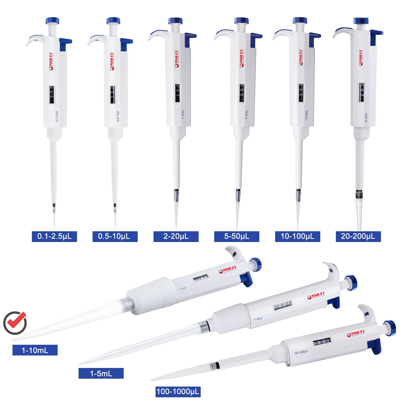 Snapklik.com : 10 mL Micropipette, 1-10 mL Lab Single Channel Micro ...