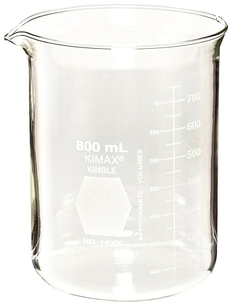 Kimble 14000-4000 Glass Low Form Griffin Beaker with Double Capacity ...