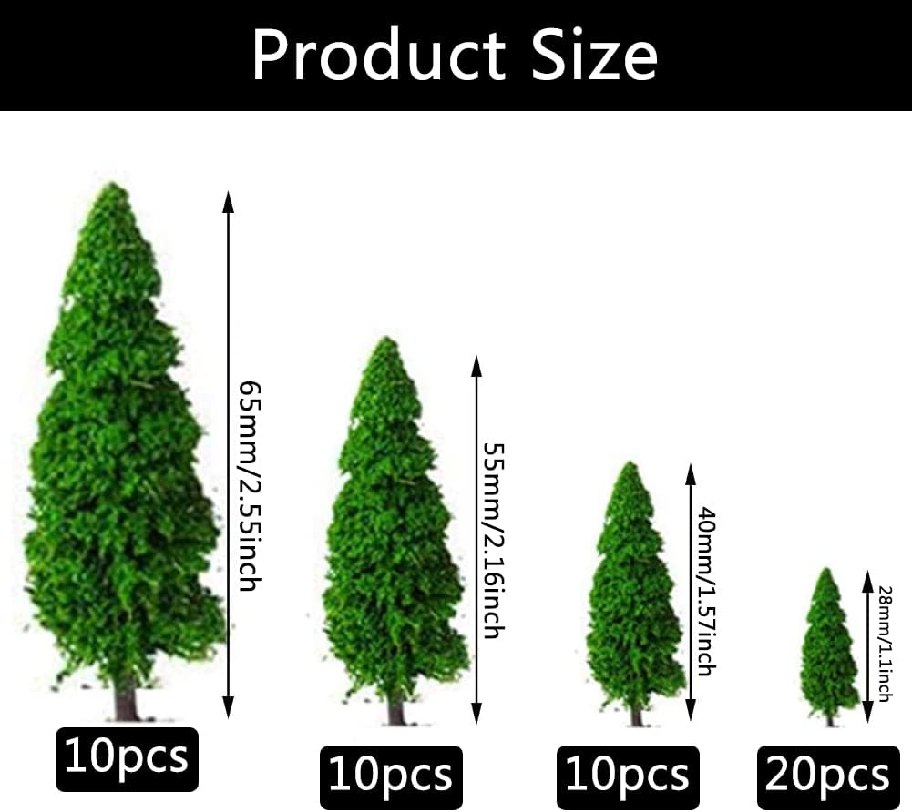 Model Trees Miniature 50 PCS Miniature Trees for Models Miniature Model ...