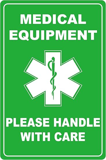 Medical Equipment sticker,2x3 inch 8pcs Medical Equipment Alert Please ...