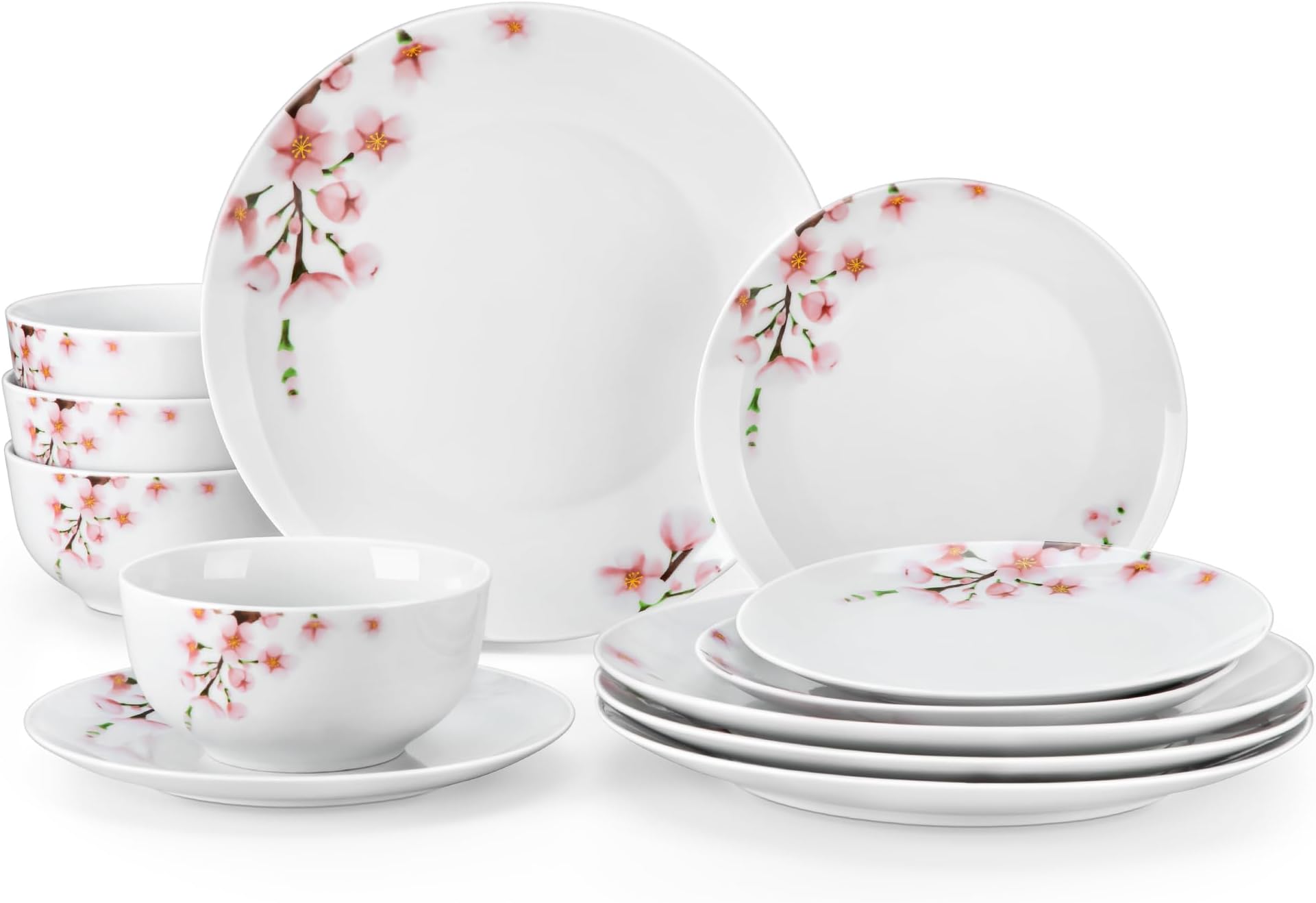 Amazon.com | Corelle Pretty Pink Square 16-Piece Dinnerware Set ...