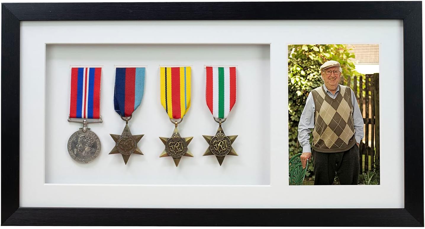 Medal 3D Deep Medal Box Frame With 6×4 inch Photo For War, Military and ...