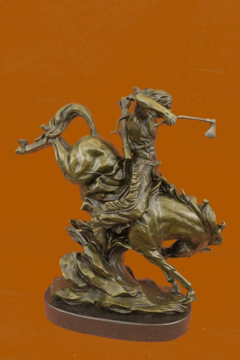 Amazon.com: Native American Indian Chief Geronimo Bust Axe Bronze ...