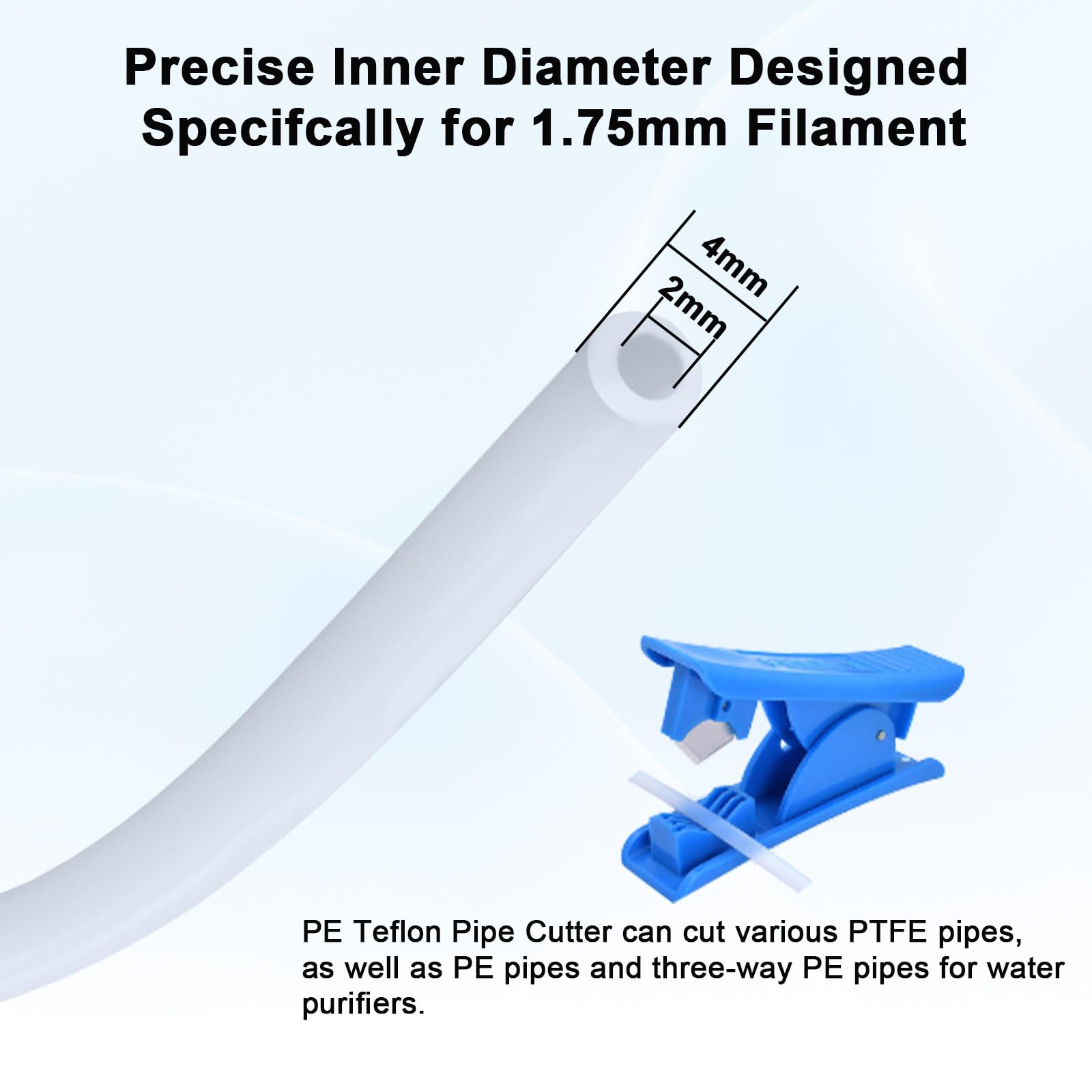 Snapklik.com : IdeaFormer-3D 5 Meters PTFE Teflon Tubing