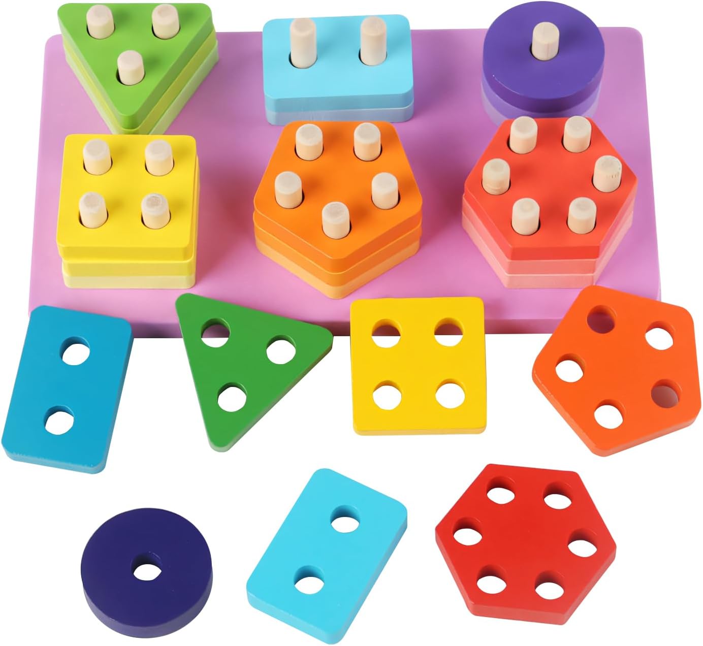 Amazon.com: Dementia Geometric Memory Games for Senior,Shape Sorting ...