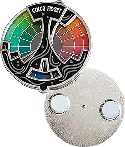 Color Fidget Enamel Pin, 20 Color Rotating Fidget Wheel,Creative ...