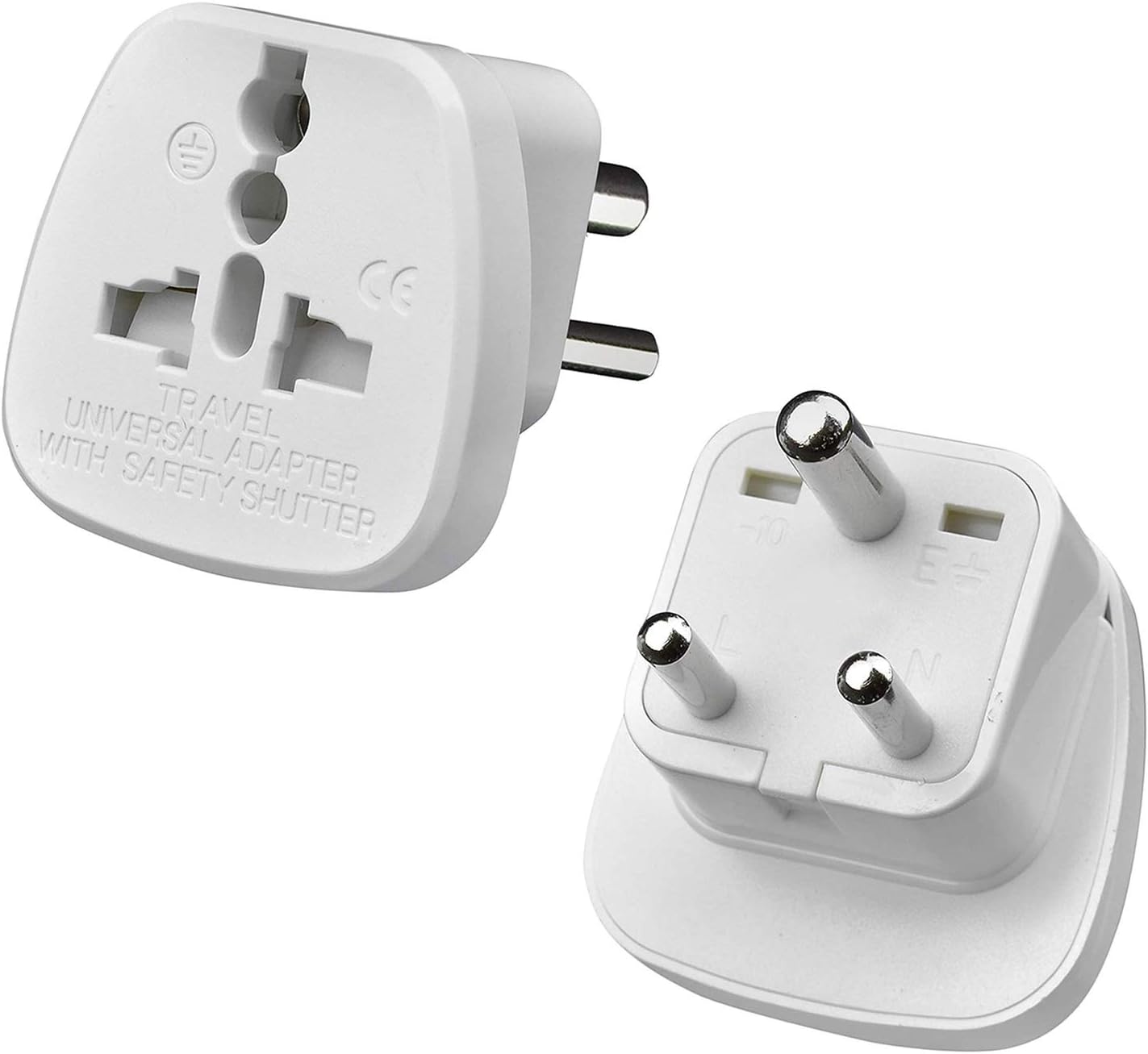 Gadgets Hut UK - 2 x UK to India Travel Adapter, 3 Pin Prong Plugs for ...