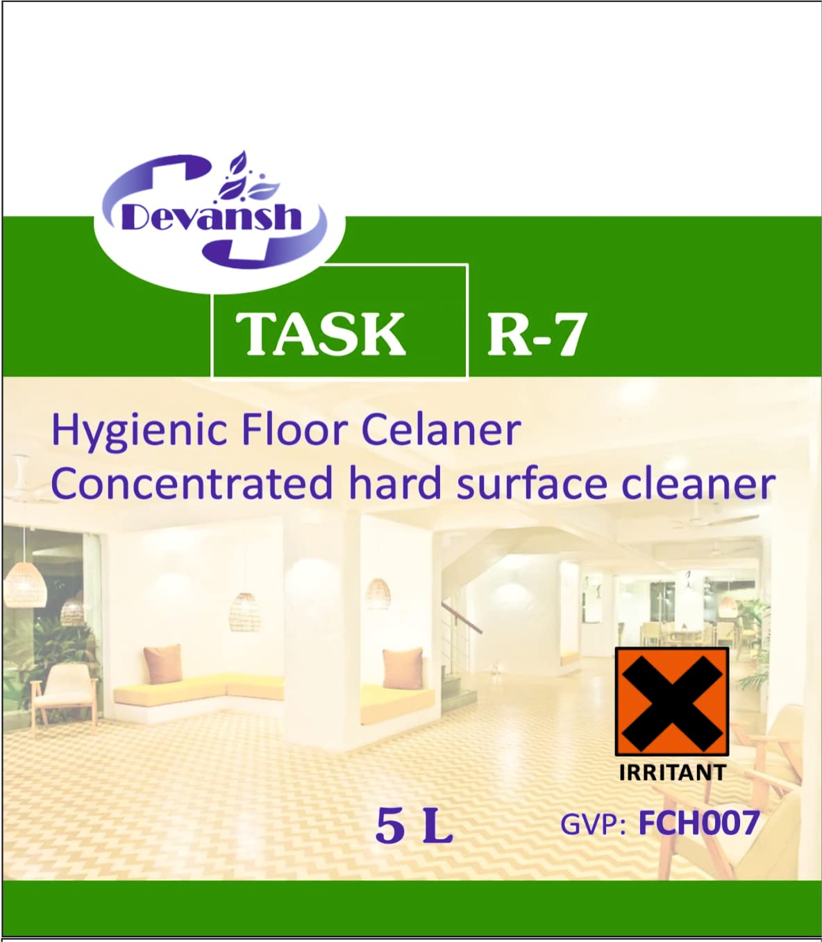 TASK R7 FLOOR CLEANER CONCENTRATE -5 LTR (LEMON) : Amazon.in: Health ...