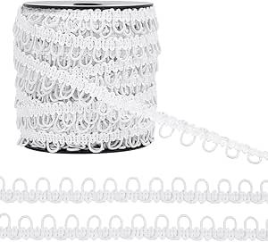 Amazon.com: PH PandaHall 27 Yards White Braid Trim with Elastic Button ...