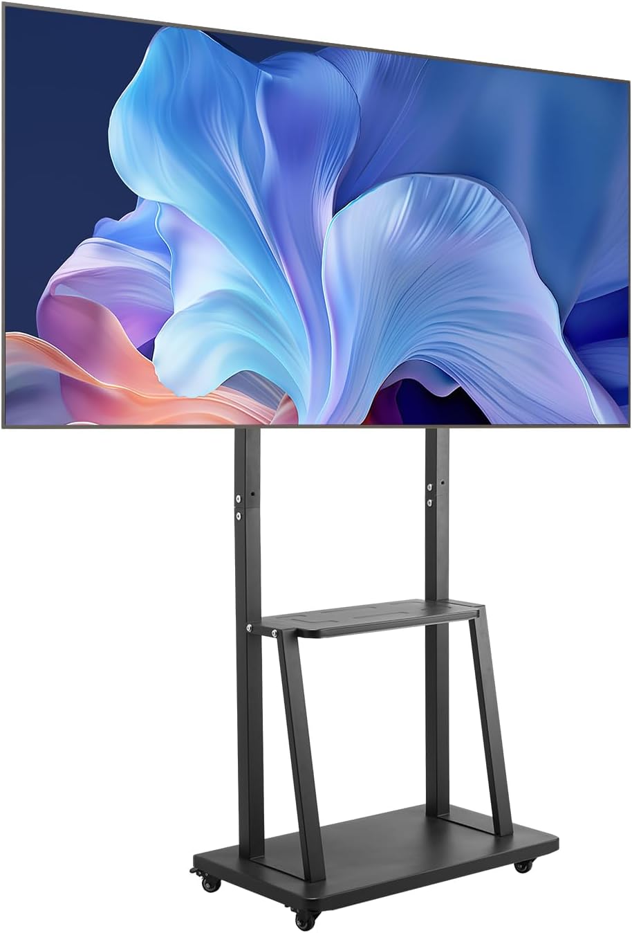 Amazon.com: VEVOR Rolling TV Stand, Mobile TV Cart for 32-75 Inch ...