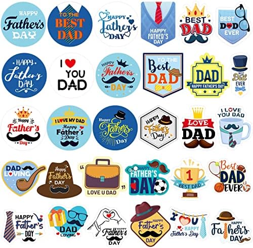 Amazon.com: Fathers Day Stickers for Kids 210Pcs Happy Father’s Day Tag ...