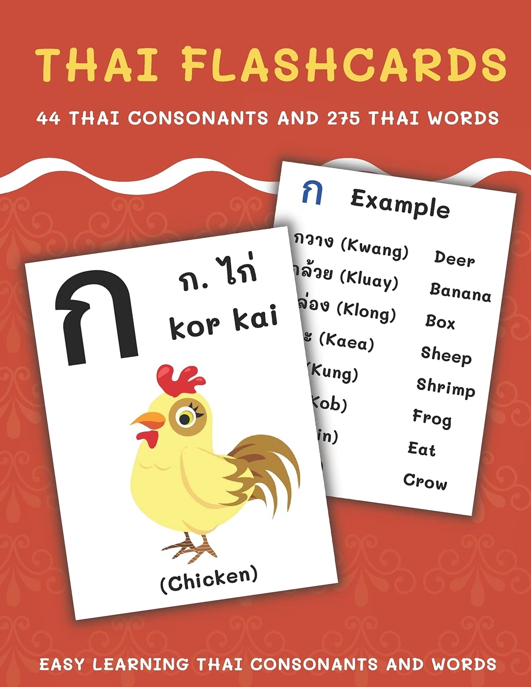 Buy Thai Flashcards: 44 Thai Consonants and 275 Thai Words | Easy ...