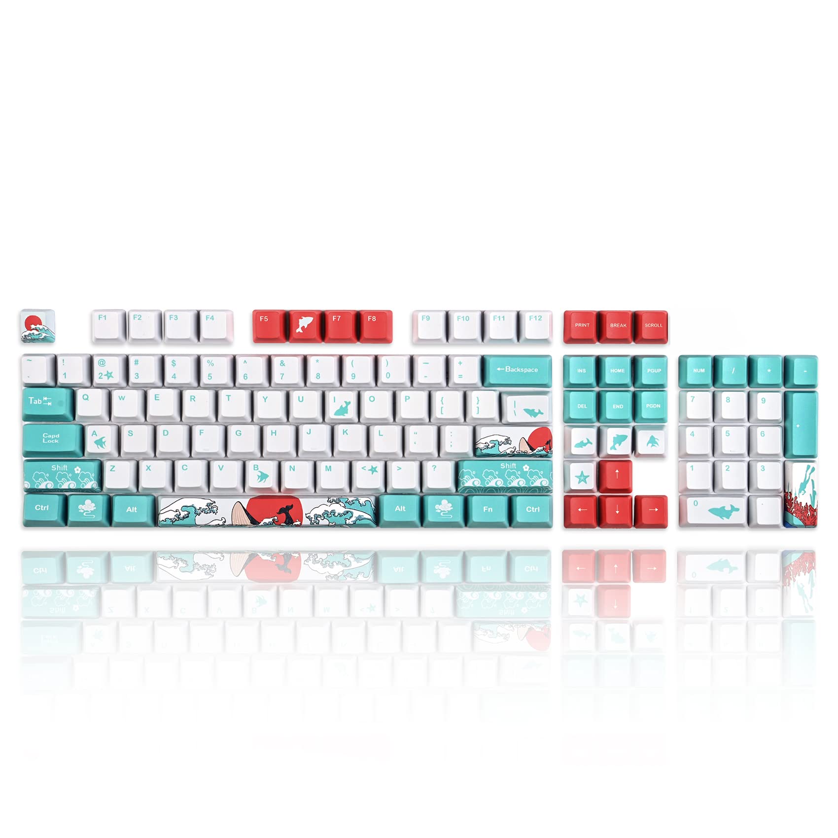 Buy GTSP 104 Japanese Keycaps 60 Percent for GK61 Custom Key Cap Set ...