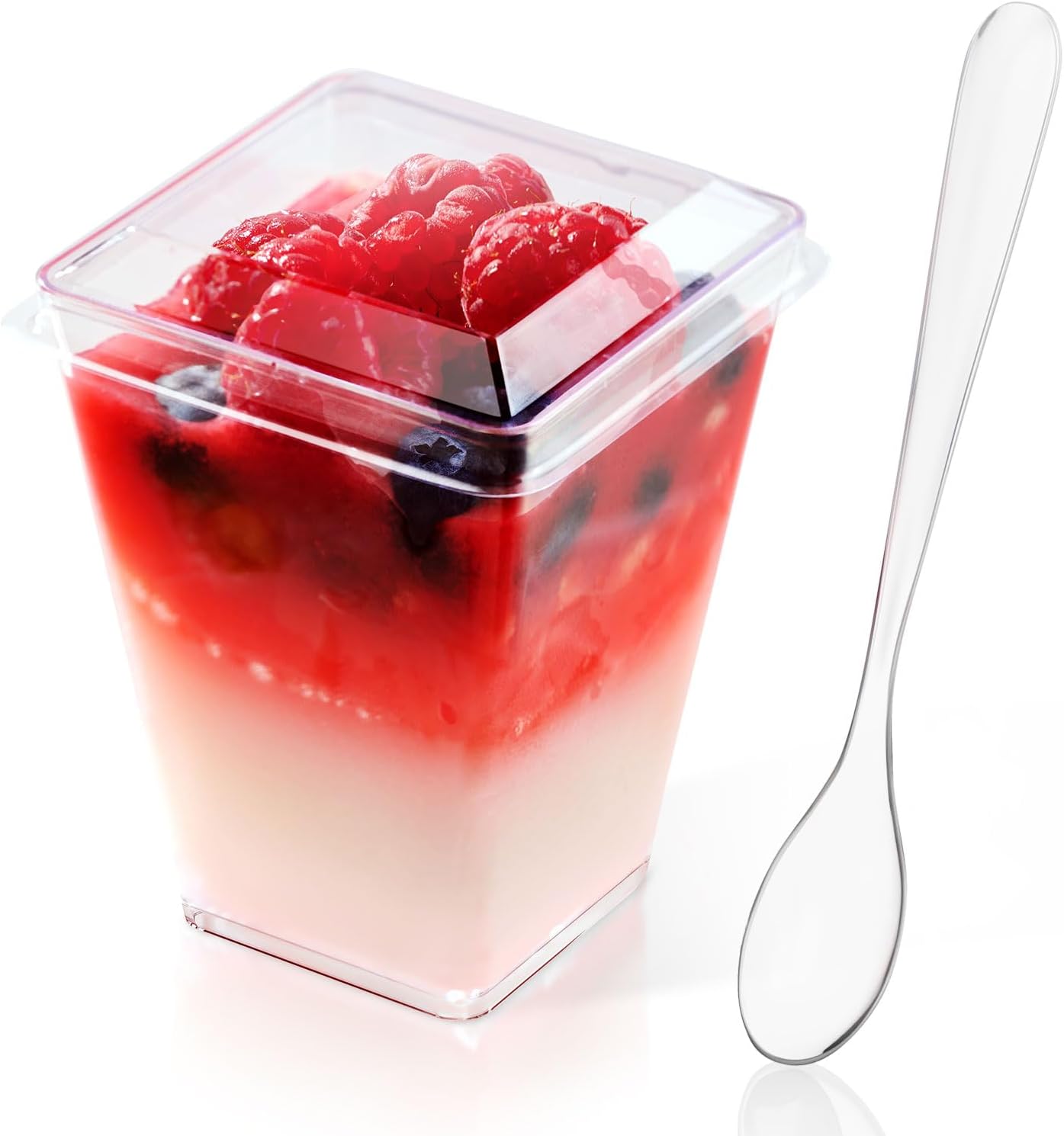 Amazon.com | MUMULULU 25 Pack 5 oz Plastic Dessert Cups with Lids and ...