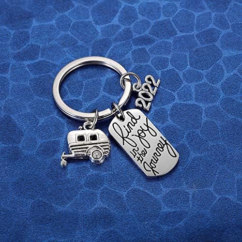 2022 Find Joy in The Journey Keychain Happy Camper RV Trailer Key Chain ...