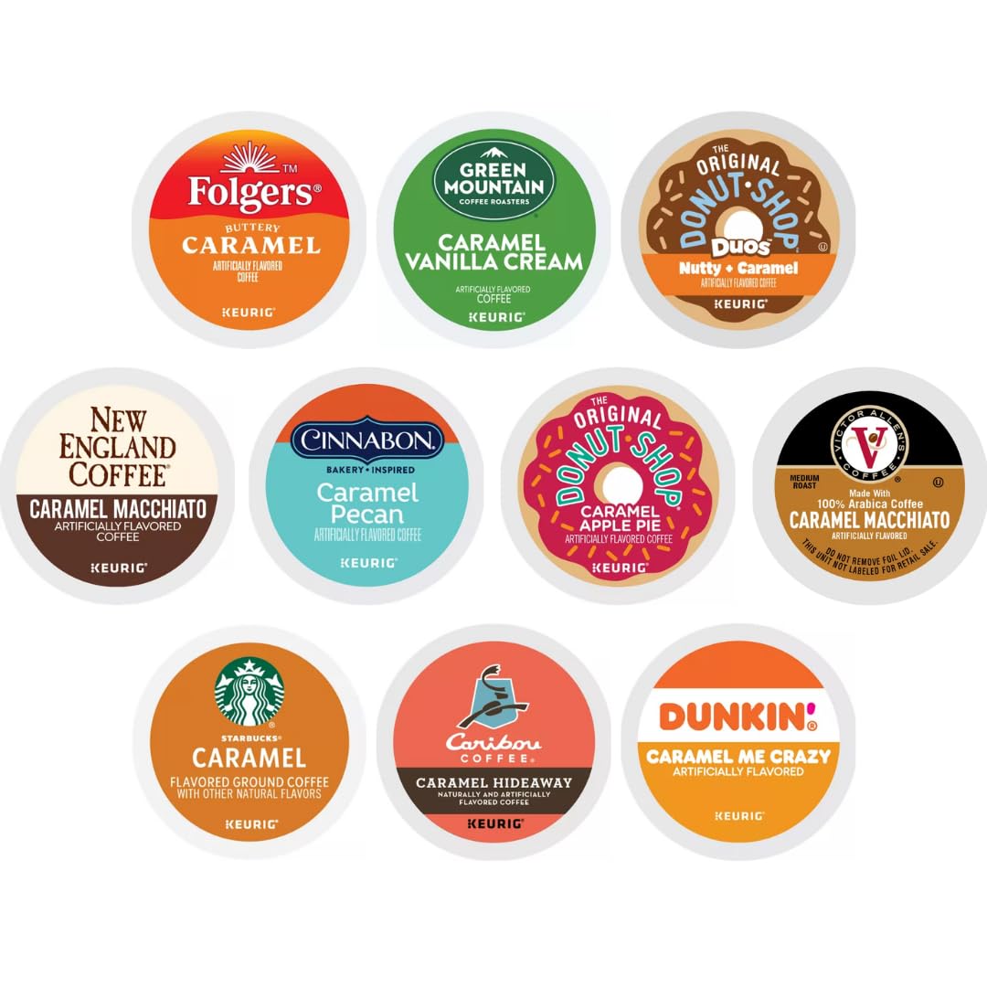 Amazon.com: Caramel Flavored Coffee K-Cups Variety Sampler Pack ...