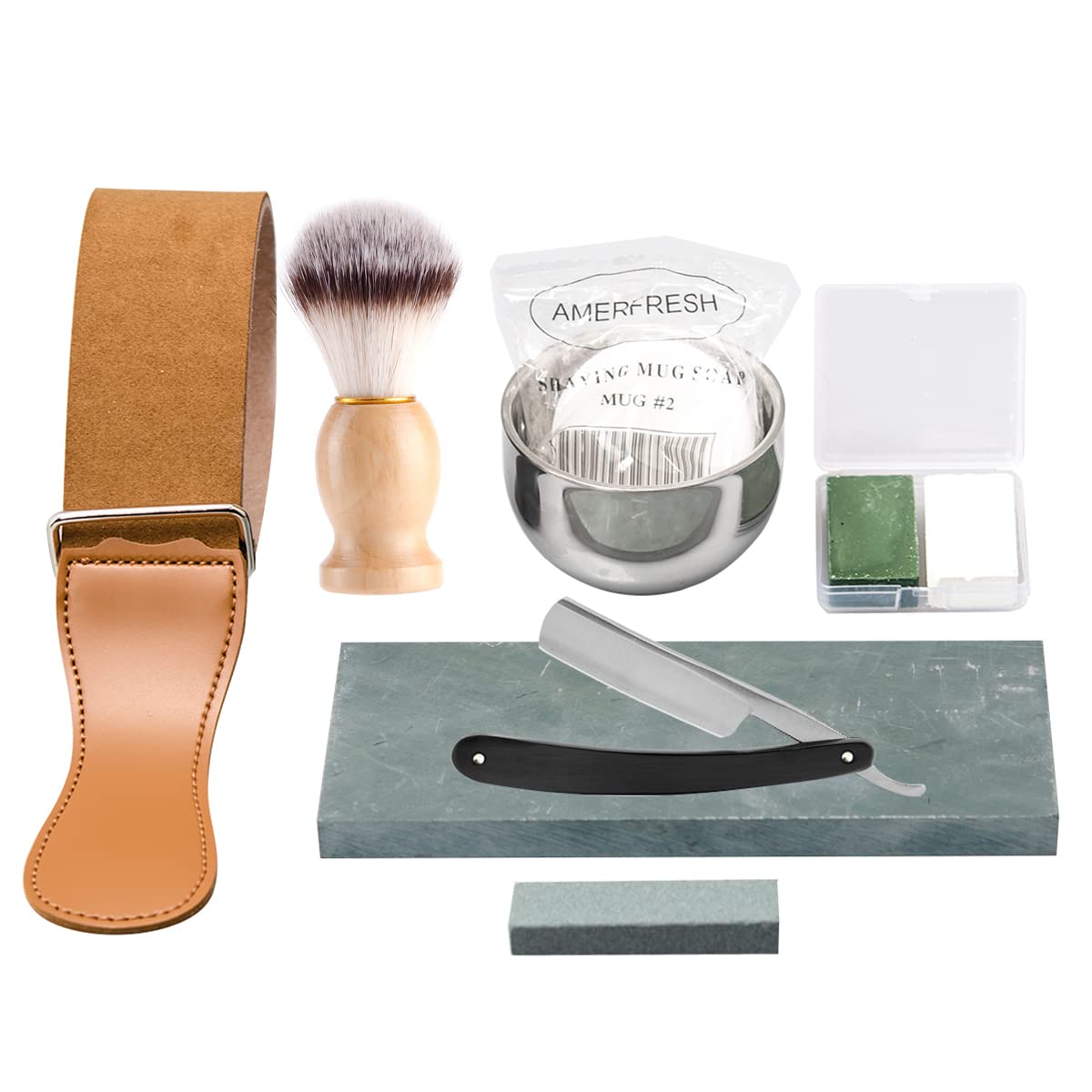 Amazon.com: DanNuo Safety Straight Razor Shaving Set for Men with ...