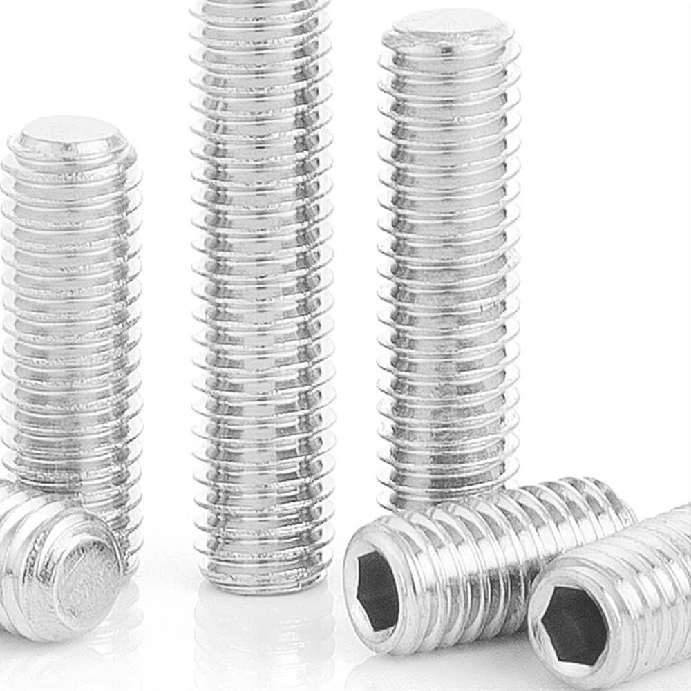 Amazon.com: GUSTYT Hexagon Socket Screws 201 Stainless Steel Flat-end ...