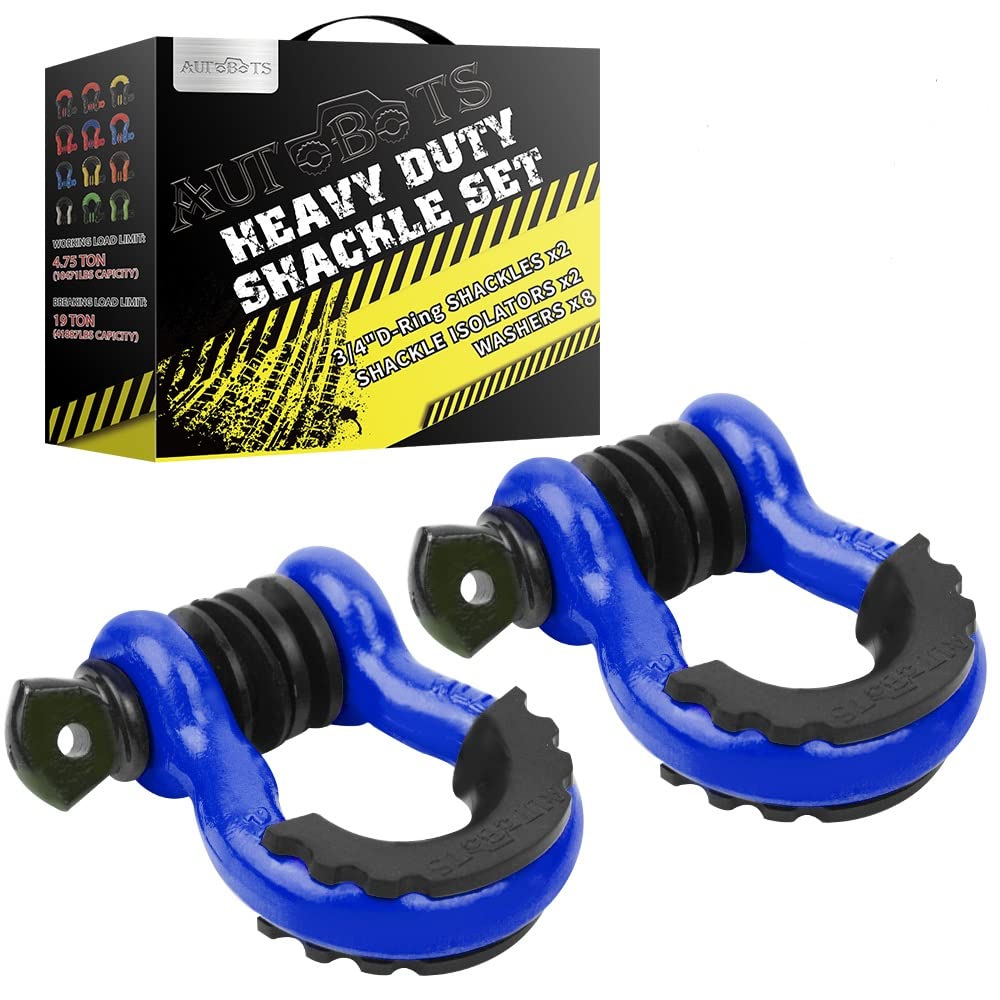 Amazon.com: AUTOBOTS Shackles 3/4" (2 Pack), D Ring Shackle 45,000Ib ...
