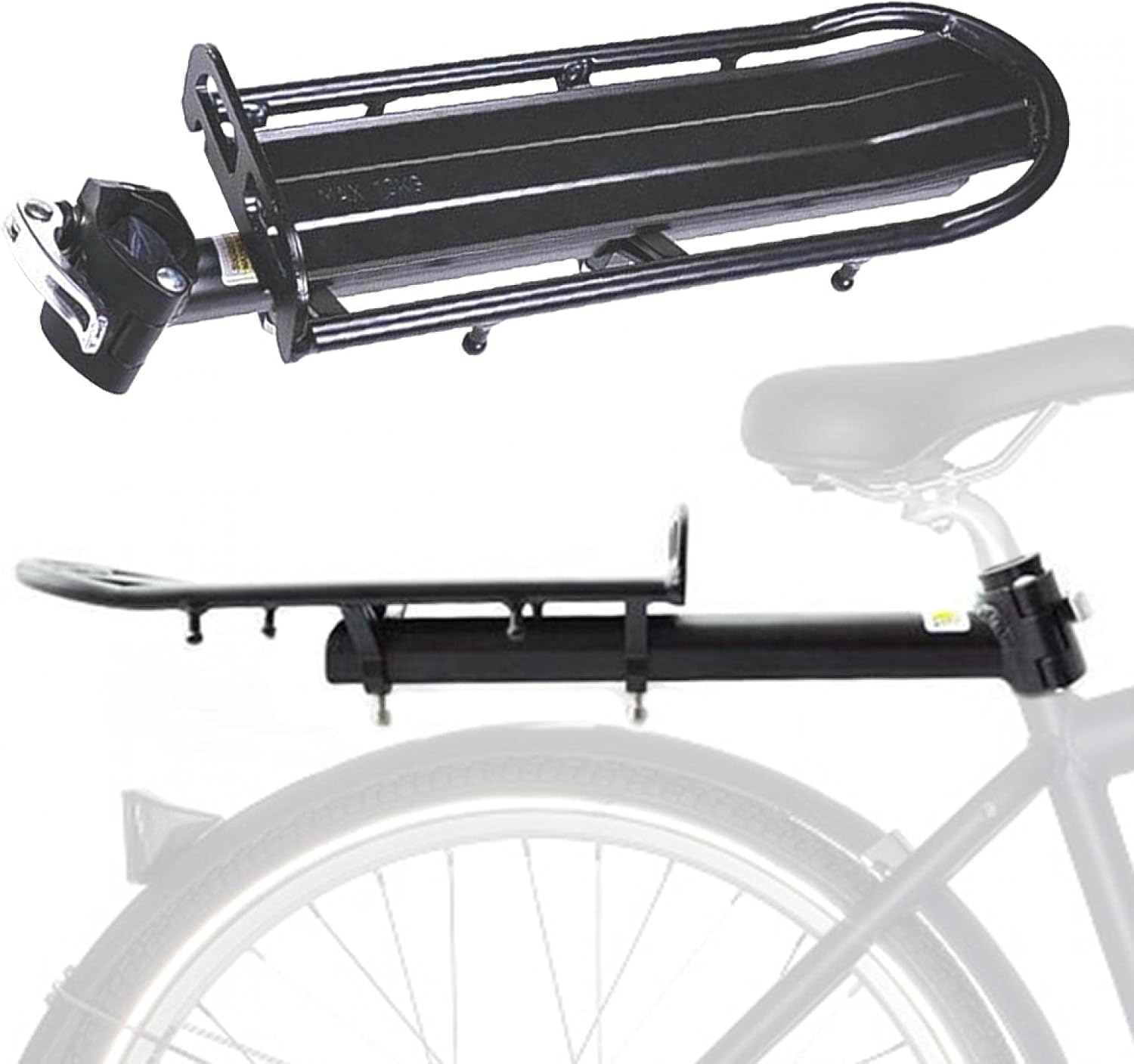 Retractable Bicycle Rear Rack 132lbs load Mountain Road Carrier Mount ...
